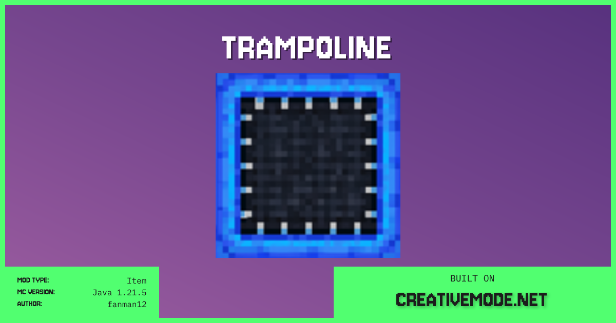 Trampoline | Free Java 1.21.5 Mod | CreativeMode