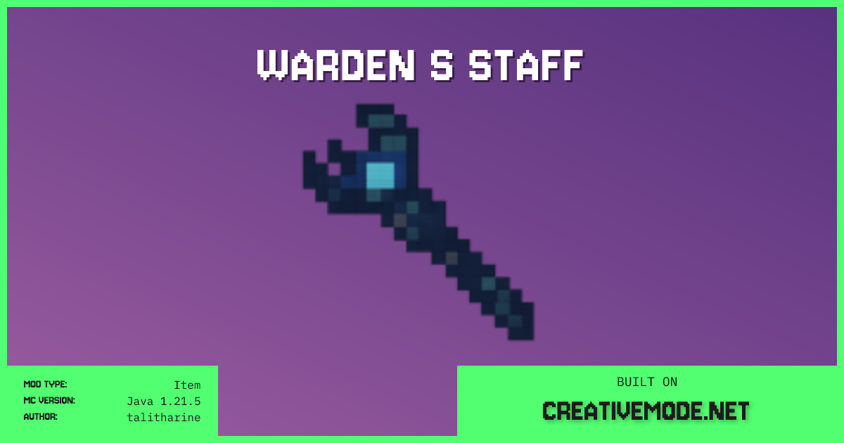 Warden S Staff | Free Java 1.21.5 Mod | CreativeMode