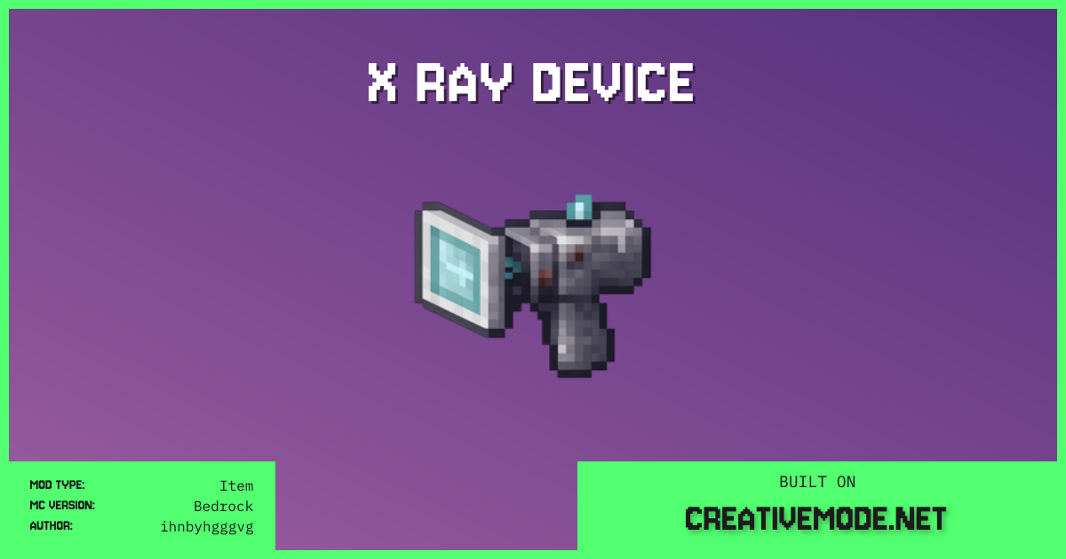 X Ray Device | Free Bedrock Addon | CreativeMode